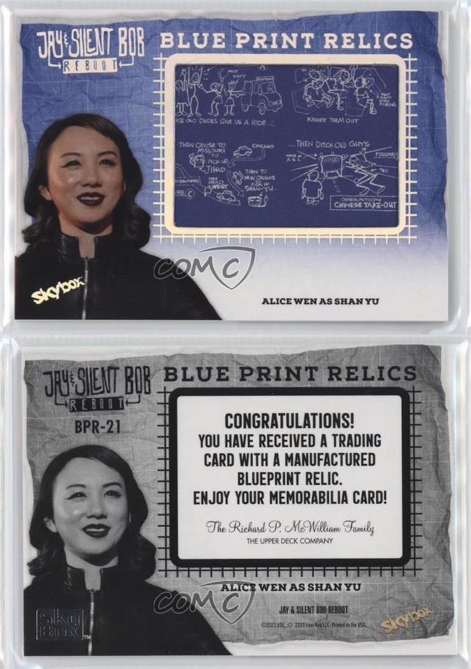 2023 Skybox Jay & Silent Bob Reboot Blue Print Relics Alice Wen as Shan ...