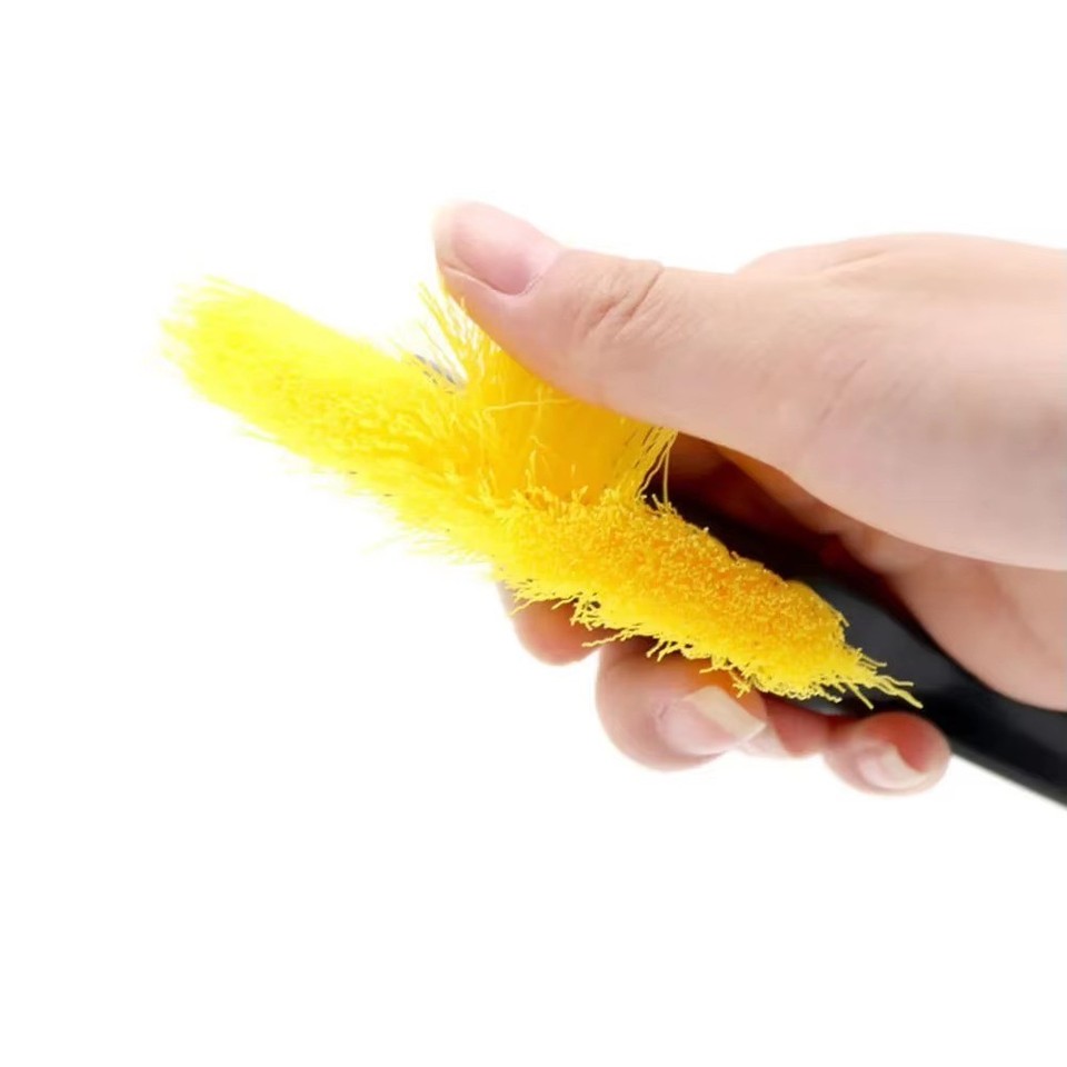 Car Wheel Wash Brush Anti Scratch Long Handle Ergonomic Soft Bristles ...