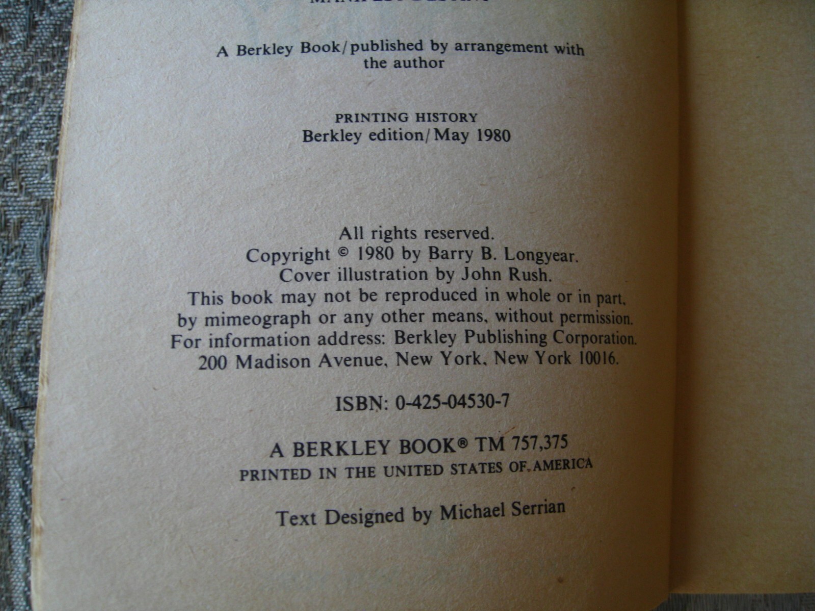 Barry B. Longyear - Manifest Destiny - 1980 - paperback | eBay