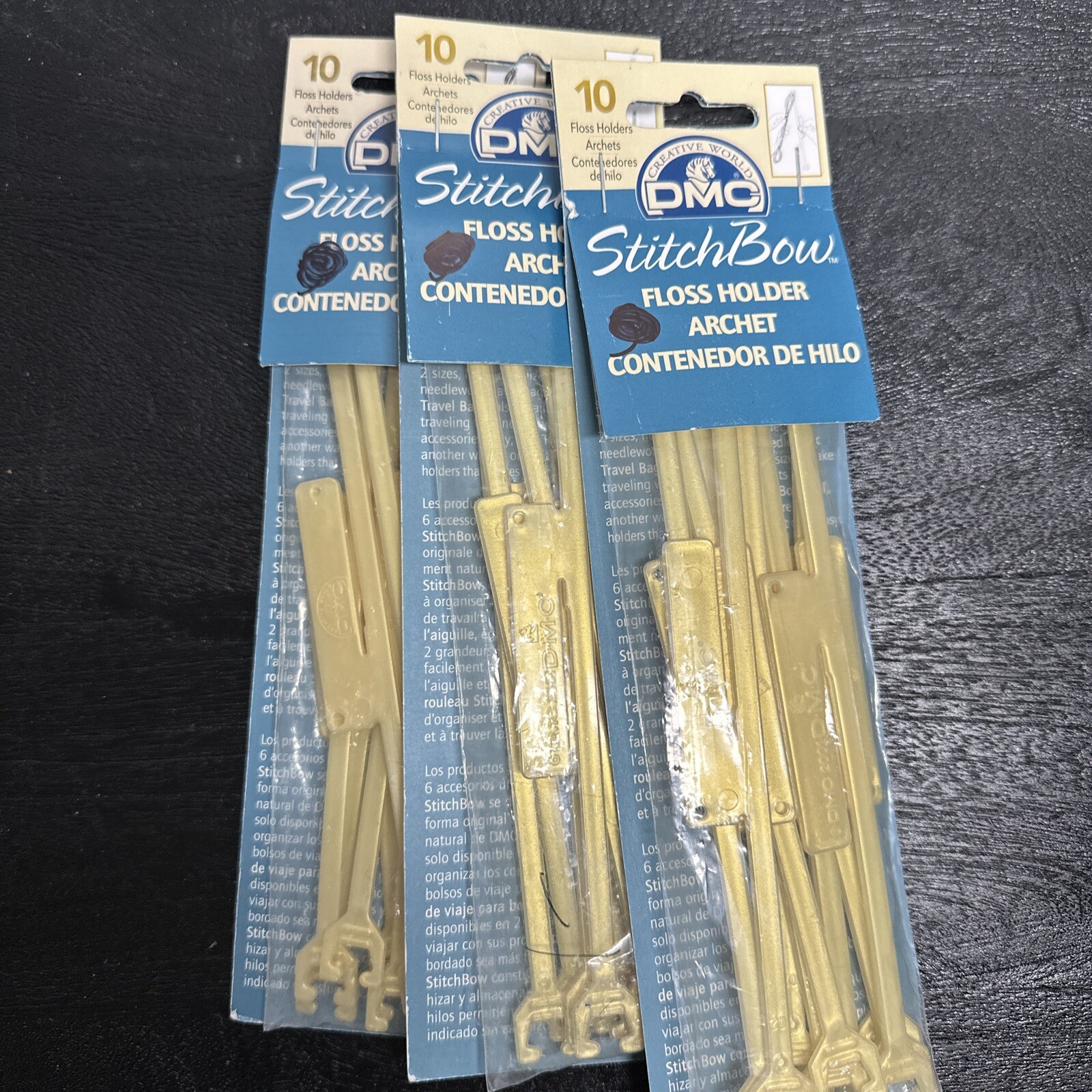 3 packs (10 Per Pack) Creative World DMC Stitch Bow Floss Holders | eBay