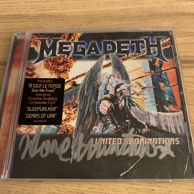 Megadeth United Abominations CD Signed Autographed By Dave Mustaine | eBay