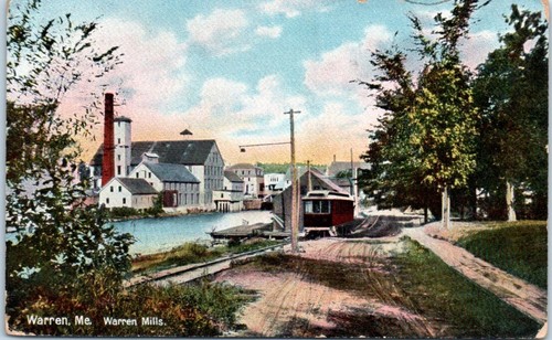 WARREN MILLS Warren, Maine ME c1909 - Postcard | eBay
