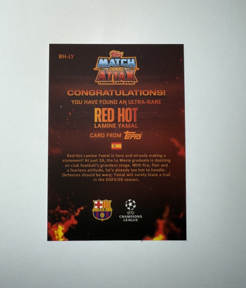 Red Hot Lamine Yamal 25/26 Match Attax | eBay UK
