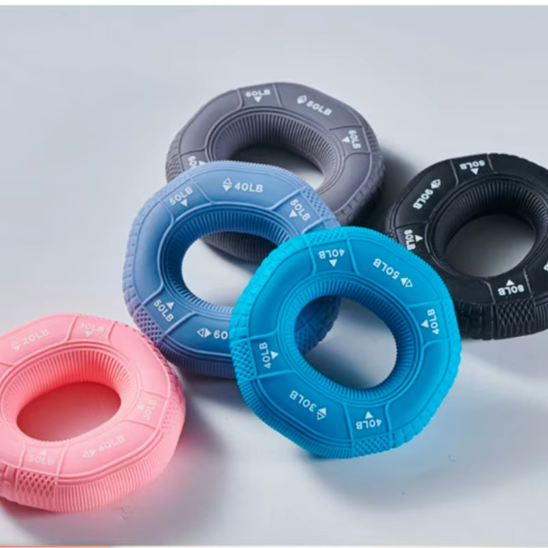 Silicone Adjustable 20-90LB Hand Grip Arm Strength Exercise Gripping ...