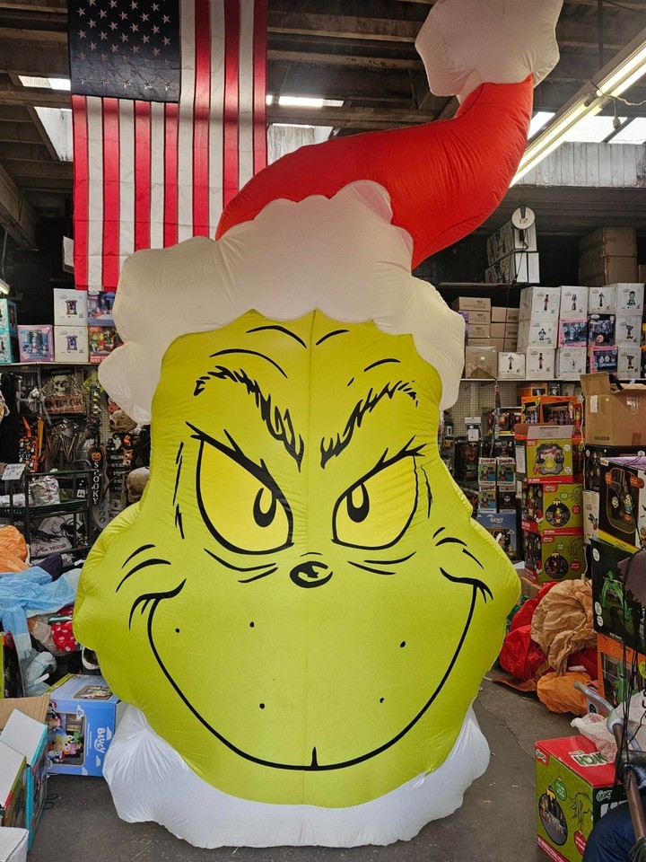 Gemmy 10.5ft Tall Grinch Head Christmas Inflatable | eBay