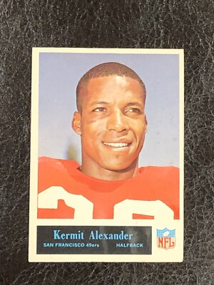 1965 Philadelphia Football Kermit Alexander Card #170 EX-MT San ...