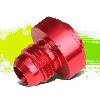 6AN AN6 AN-6 MALE THREADED WELD ON FLARED RED BUNG ALUMINUM ANODIZED ...