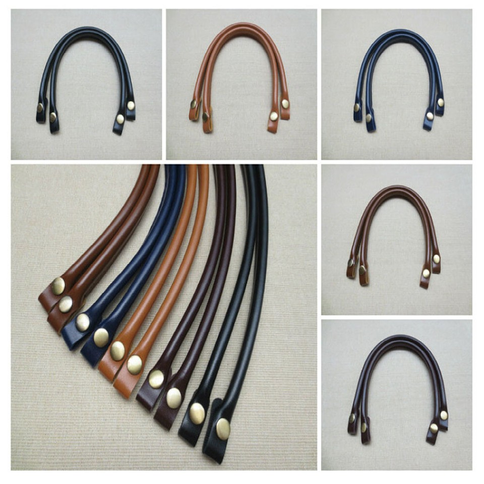 1Pair Leather Bag Handles Replacement Shoulder Bag Handbag Tote Bag ...