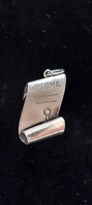 Graduation Diploma Scroll Sterling Silver Charm | eBay