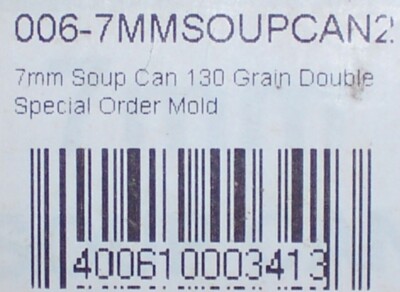 Lee Bullet Mold 7mm Soup Can 130 Grain 006-7MMSOUPCAN2 2-Cavity Special Order | eBay