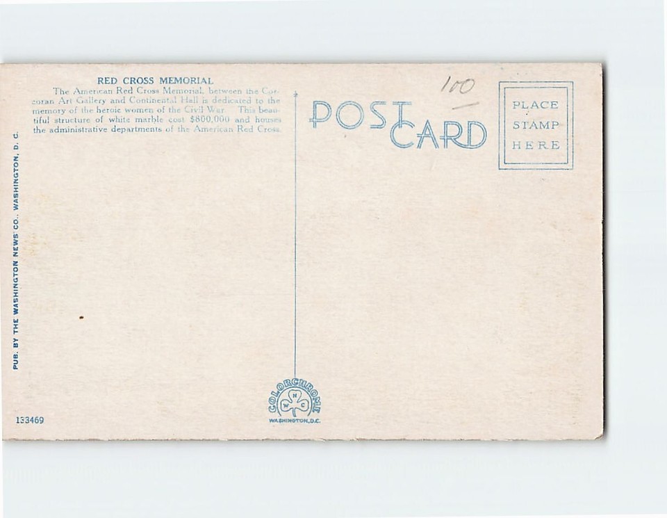 Postcard Red Cross Memorial Washington DC USA | eBay
