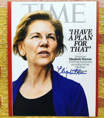 Elizabeth Warren Signed Autograph 11x14 TIME Magazine Photograph 2020 ...