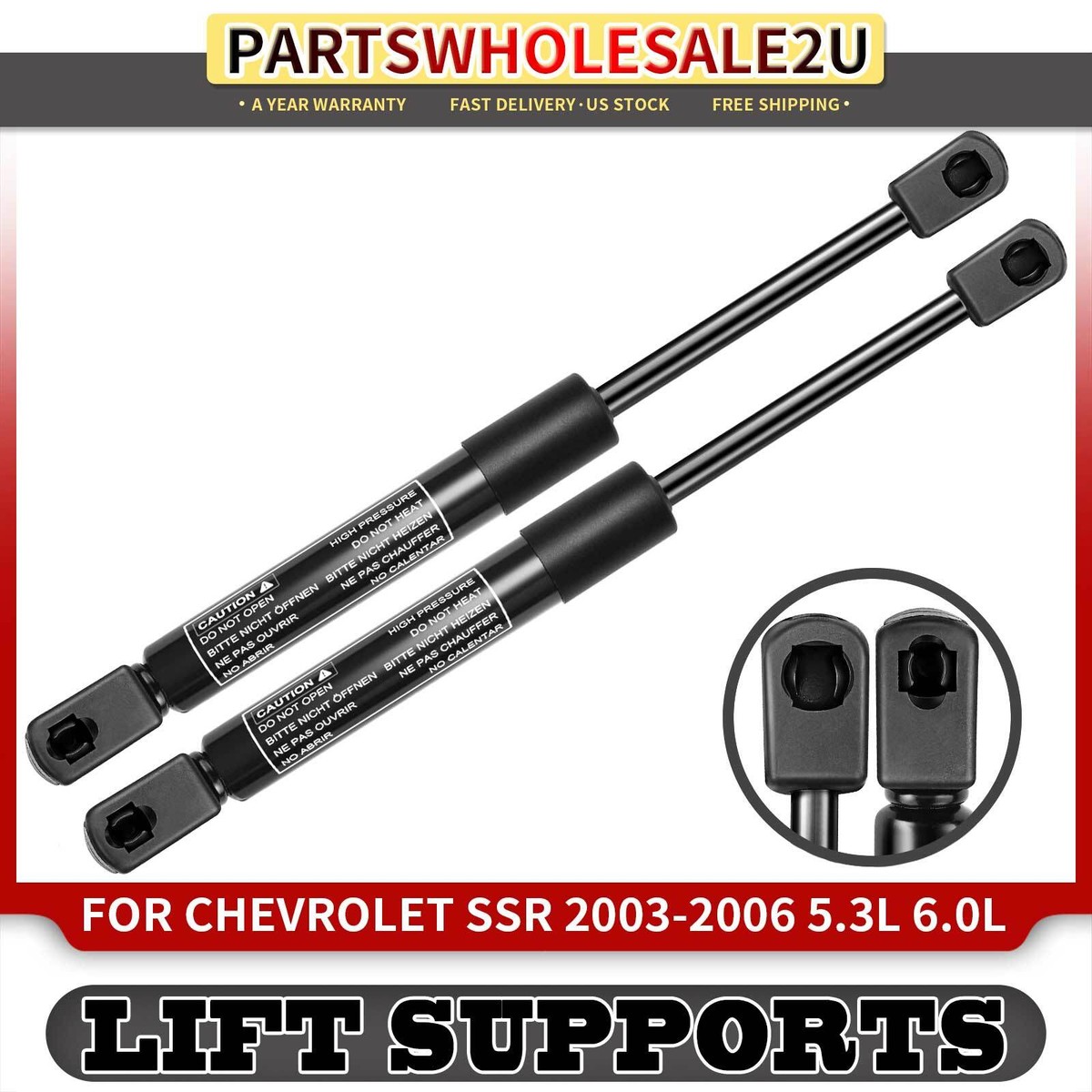 2x Deck Lid Tonneau Cover Trunk Lift Supports Struts For, 53% OFF