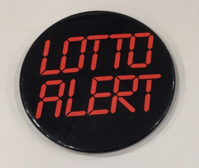 Lotto Alert Lottery Button Pin AU1a | eBay