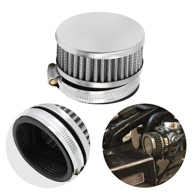 58mm Motorcycle Scooter Air Intake Filter Cleaner & Clamp Stainless ...
