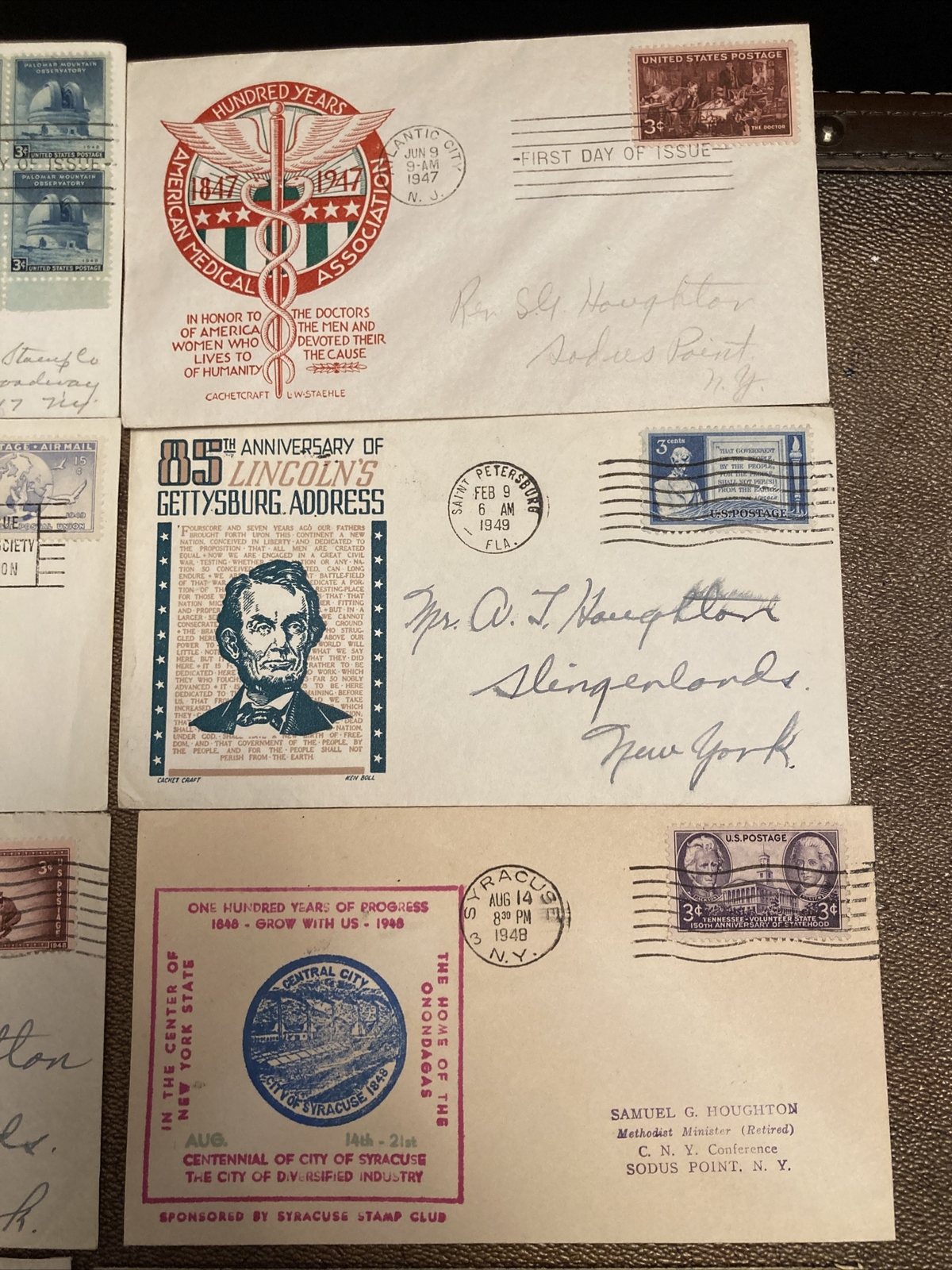 first day issue stamped envelopes and envelopes with handwritten ...