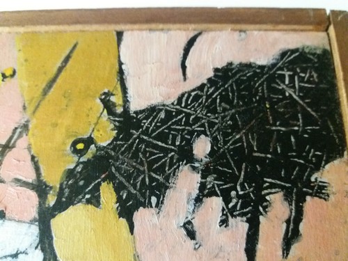 James Poteat Original Oil on Art Board Mid Century Modern Abstract ...