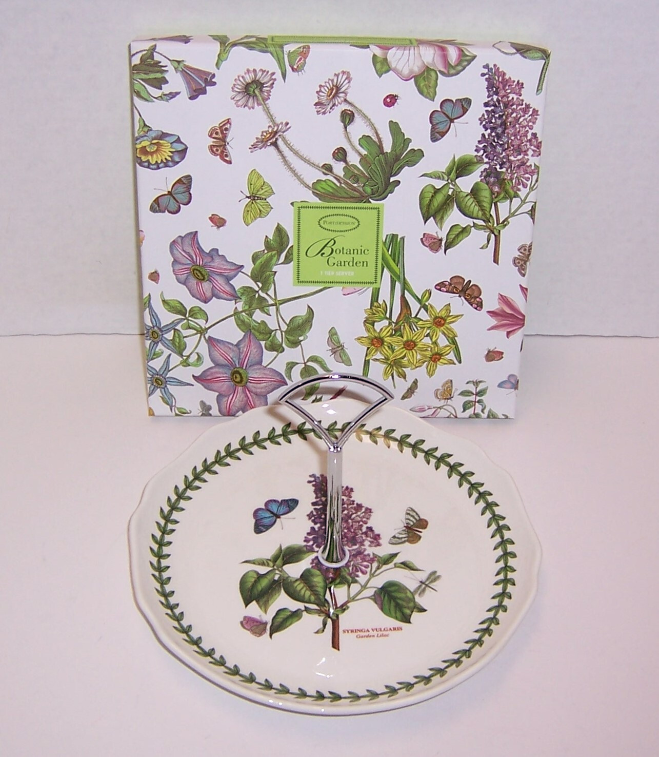 Portmeirion Botanic Garden 1 Tier Server (8.25”) w/ Handle Garden Lilac ...