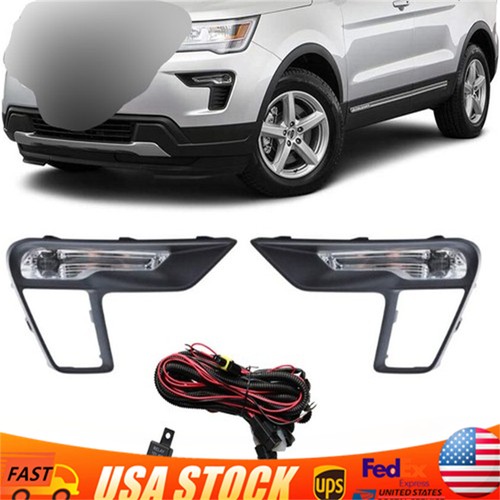 For 2018-2019 Ford Explorer Fog Lights LED Driving Bumper Lamps +Switch ...