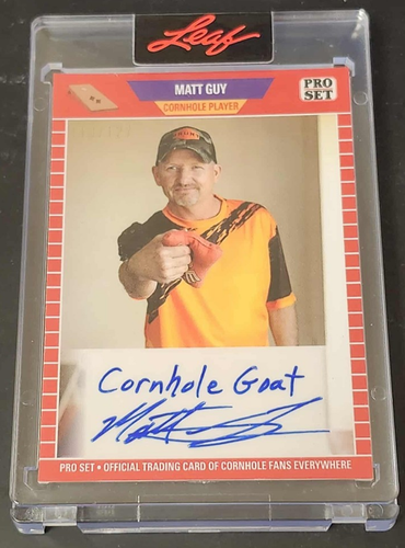 2023 Leaf Pro Set Matt Guy SP SEALED Auto Inscription Cornhole GOAT ...