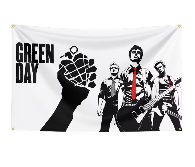 GREEN DAY Flag 3x5 Feet GREEN DAY Banner GREEN DAY Tapestry Punk Grunge ...