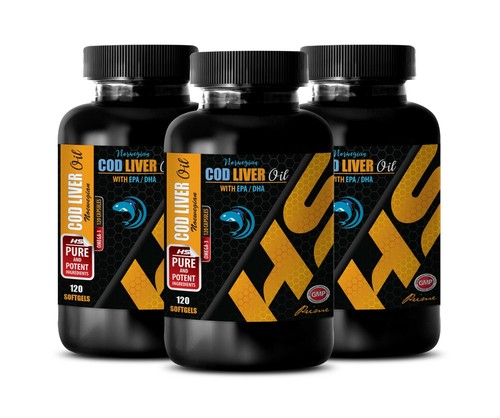 vitamin D3 - NORWEGIAN COD LIVER OIL - strong bones 360 Softgels 3 ...
