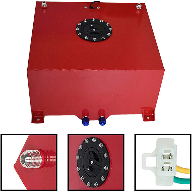 8 Gallon 30L Fuel Cell Gas Tank Aluminum Racing Street Drift with Level ...