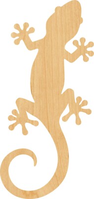 Gecko Laser Cut Out Wood Shape Craft Supply - Woodcraft Cutout | eBay