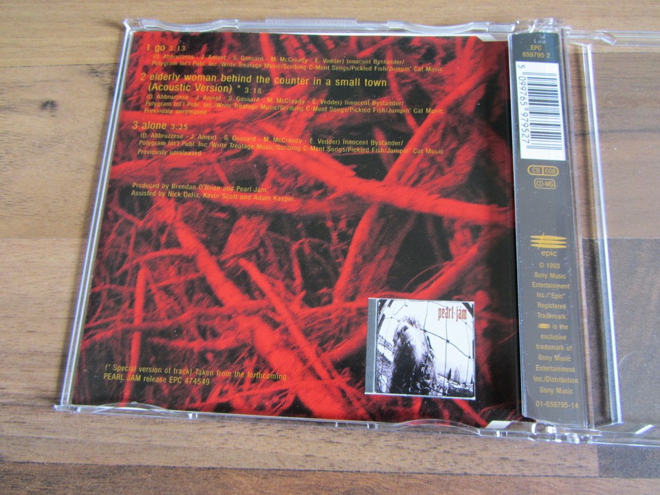 PEARL JAM Go 1993 EUROPEAN CD single acoustic track | eBay