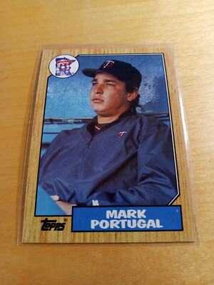 1987 Topps #419 MARK PORTUGAL Minnesota Twins ROOKIE Baseball Card ...