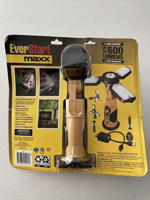 Everstart Maxx Rechargeable Satellite Worklight SAT3E LED 600 Lumens ...