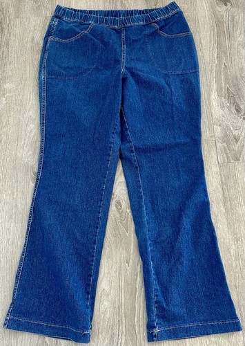 JMS Just My Size Women’s Pull On Elastic Waist Blue Denim Jeans Plus 1X ...