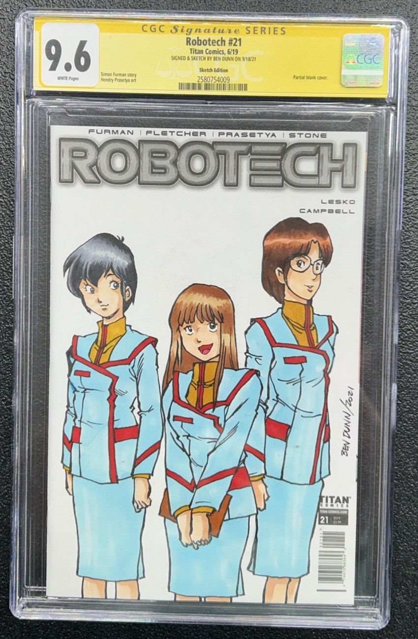 Robotech #21 CGC SS 9.6 Ben Dunn 1/1 Sketch
