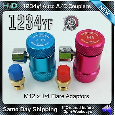 1234yf Automotive A/C quick connect adaptor valves -Set of High and Low ...