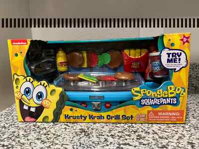 NEW SpongeBob SquarePants Krusty Krab Grill Set Sizzle Sound 32 Pcs ...
