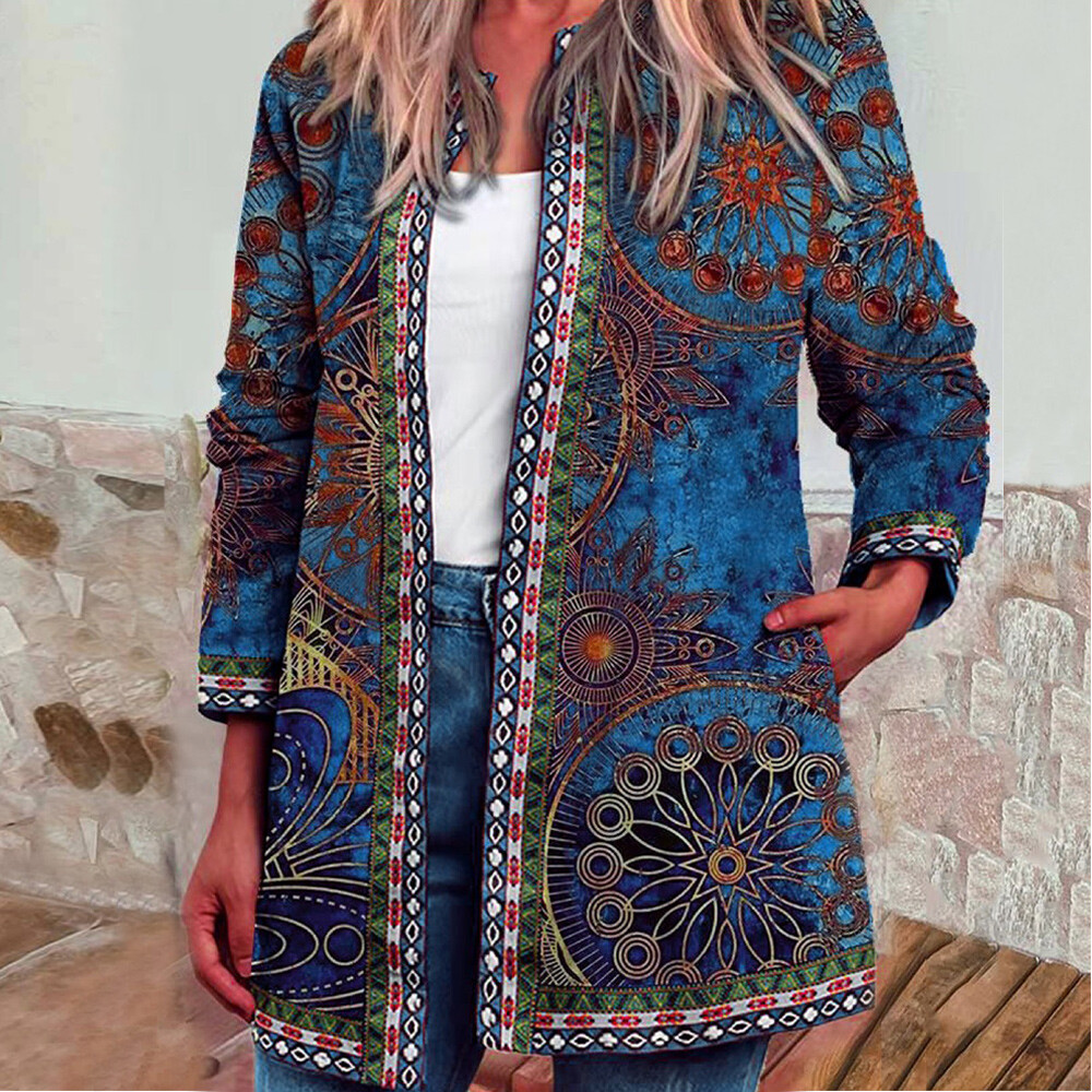 Front Cardigan Outerwear Fashion Vintage Open Jackets Coat Jacket ...
