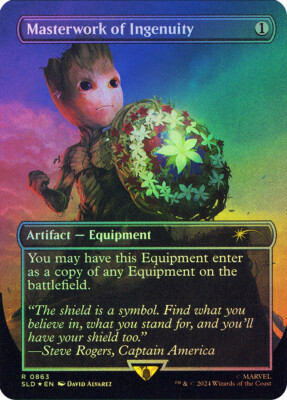 MTG FOIL Masterwork of Ingenuity Marvel Secret Lair Borderless - Secret ...