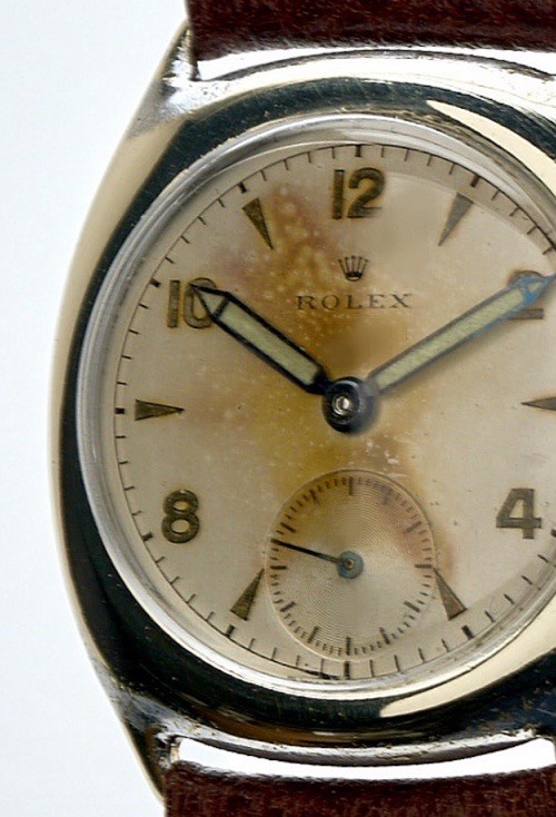 Rolex 1938 WW2 Era Rare Gents Vintage Cushion Watch 29mm, Dial Patina ...