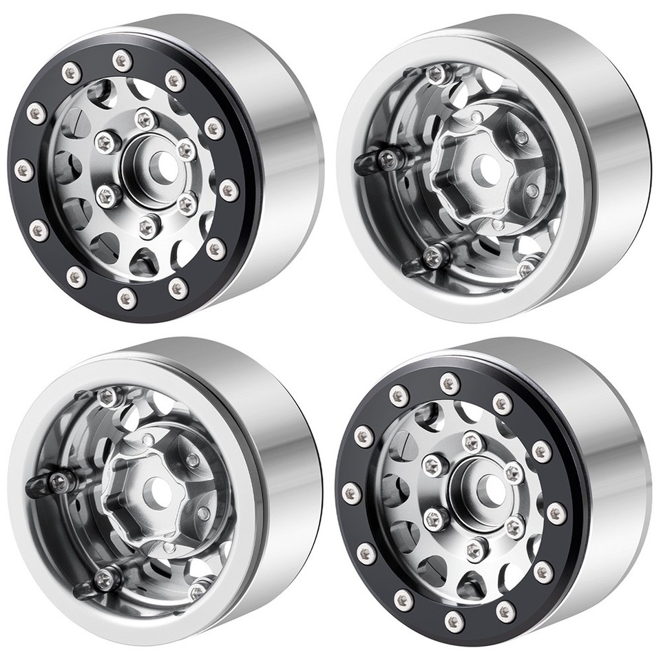 RCBATER Alu 1.55" Beadlock Wheel Rim Hub Upgrade for 1/18 UTB18 Capra ...
