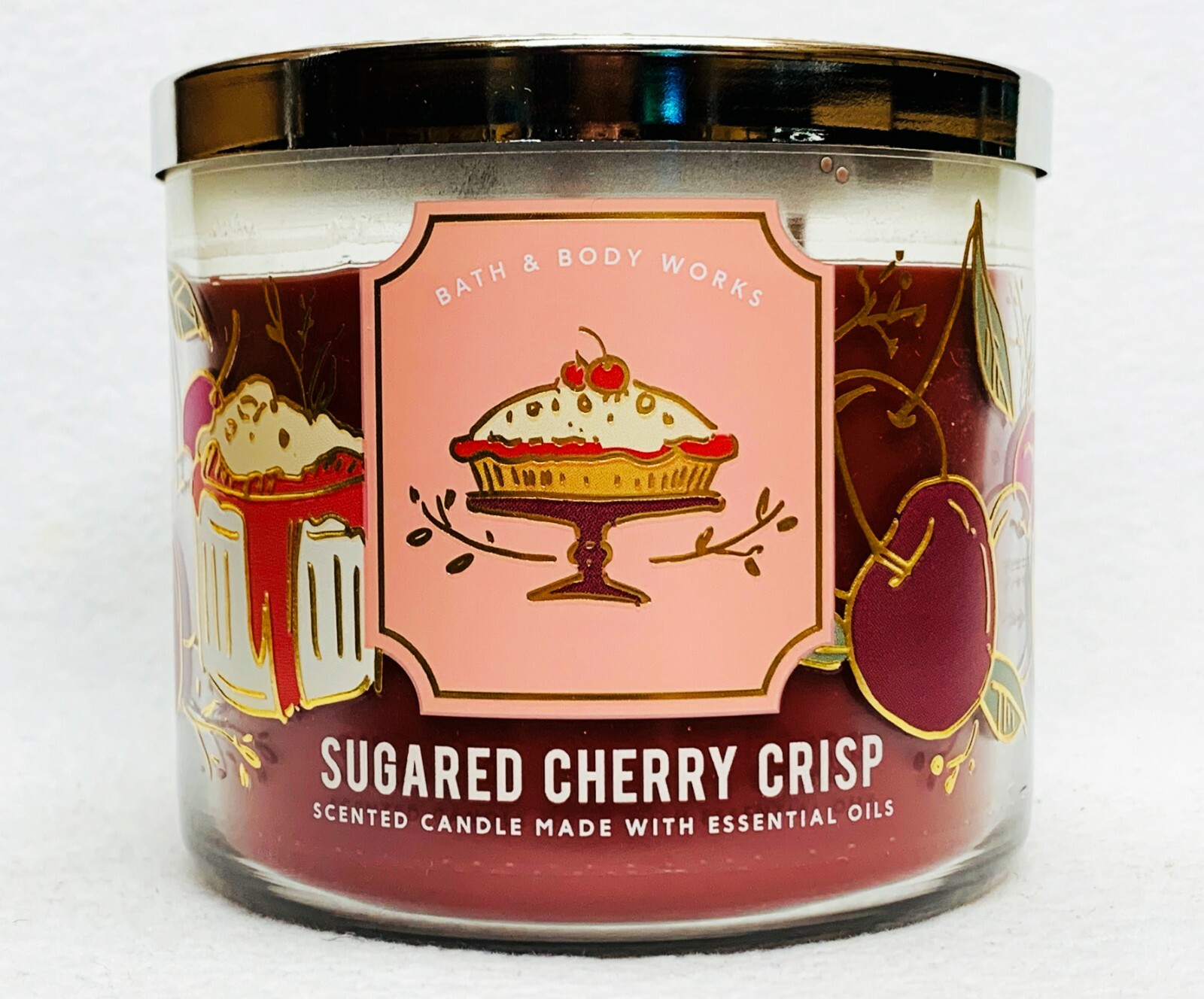 1 Bath & Body Works SUGARED CHERRY CRISP Large 3-Wick Candle 14.5 oz | eBay