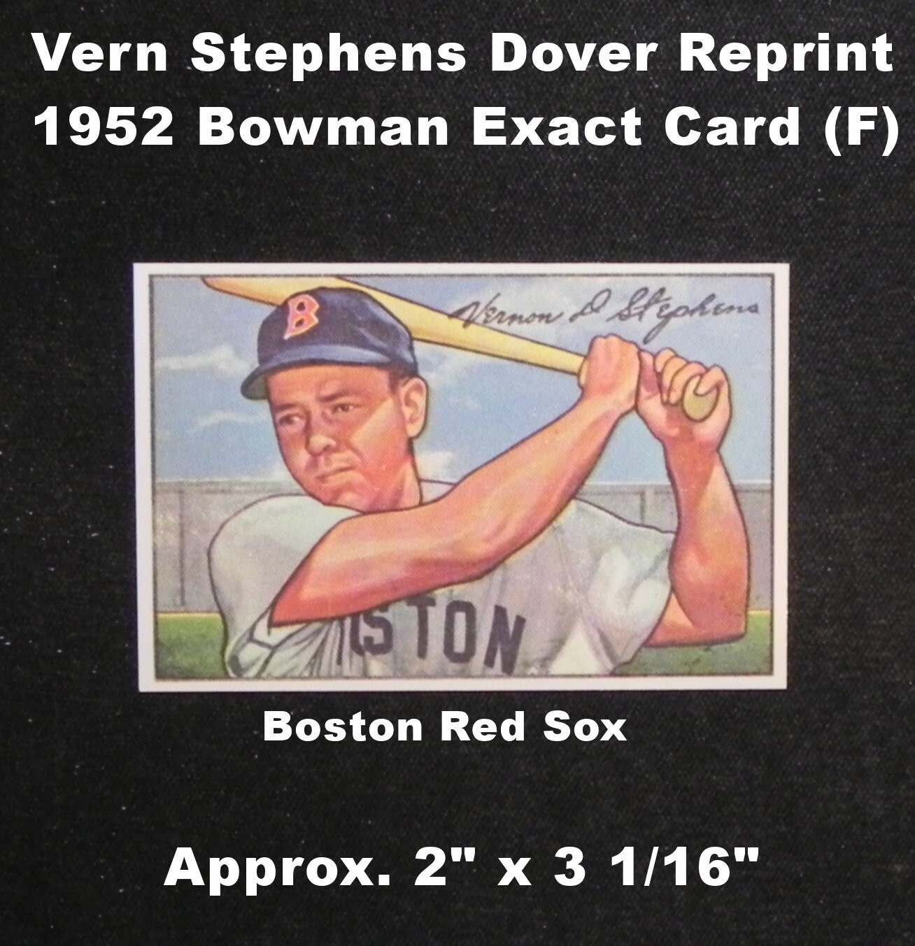 Vern Stephens Dover Reprint of 1952 Bowman Card #9 _ Exact Card (F) | eBay