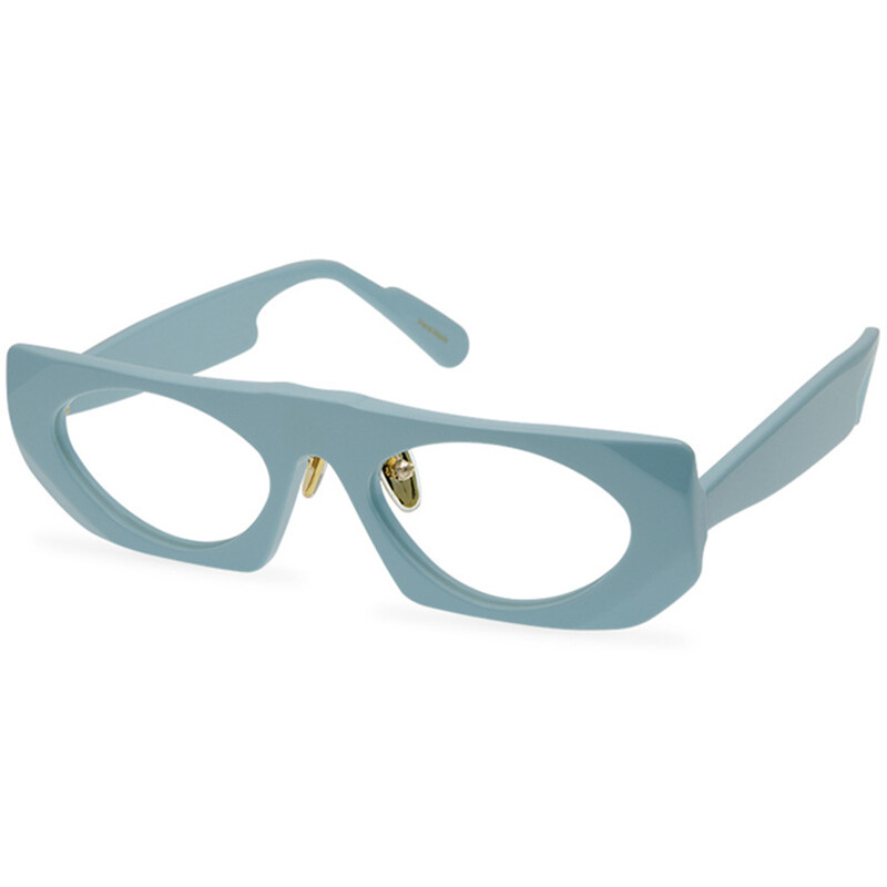 Rectangular Thick Acetate Glasses Frame Oval Plastic Optical Eyeglasses ...