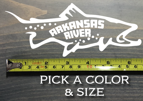Arkansas River Sticker Decal Fly Fishing Colorado Trout Dry Wet Idaho ...