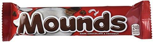 Mounds Candy Bar Dark Chocolate Coconut Filled 1 75ounce Bars Pack of ...