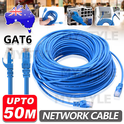 5m 10m 20m 30m 50m Ethernet Network Cable High Speed Patch Lead CAT6 ...