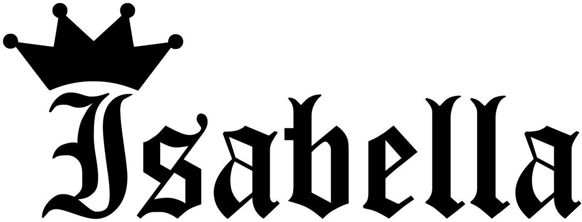 Name Isabella Tattoos Isabella Typography Name Initial Word Art Print