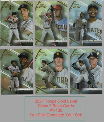 2021 Topps Gold Label CLASS 2 Base Cards #1-100- You Pick- Complete ...