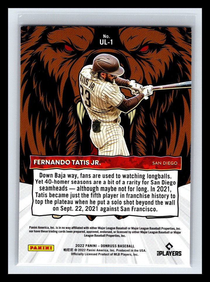 ⚾ FERNANDO TATIS JR 2022 DONRUSS UNLEASHED PINK FIREWORKS HOLO # UL-1 ...