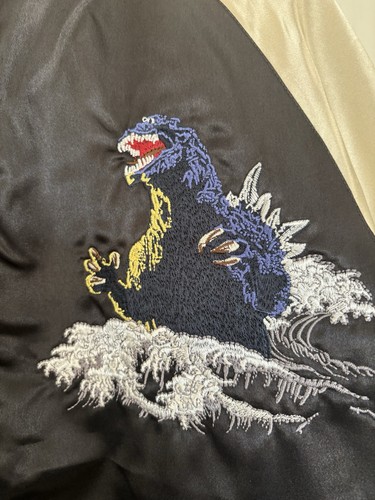Sukajan Godzilla Mothra Embroidery Jacket L size 100% polyester Japan ...
