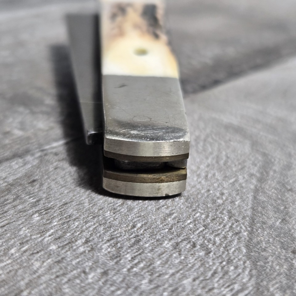 Vintage Parker Edwards One Arm Man Stag Damascus Blade USA Razor ...